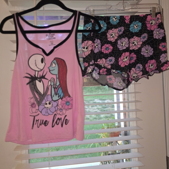 Disney | Intimates & Sleepwear | Disney Pink And Black True Love Pajama ...